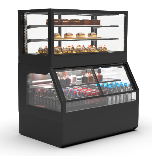 Vitrine double pour restauration rapide et boulangerie 1200mm ...