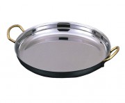 Plat rond creux en inox - Dimensions : 36 ou 45 cm Ø - Poids : 1,17 ou ...