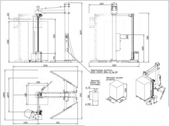 Banderoleuse semi automatique à bras tournant - Vitesse 12 trs/min ...