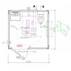 Bloc sanitaire pmr neuf avec wc pmr et lavabo pmr : Devis sur Techni ...