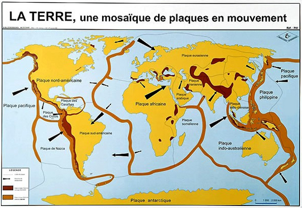 Carte du monde des séismes et tsunamis : Commandez sur Techni-Contact ...