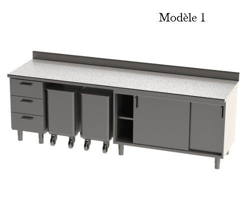 Meuble bas cuisine composé : Commandez sur Techni-Contact - Mobilier de ...