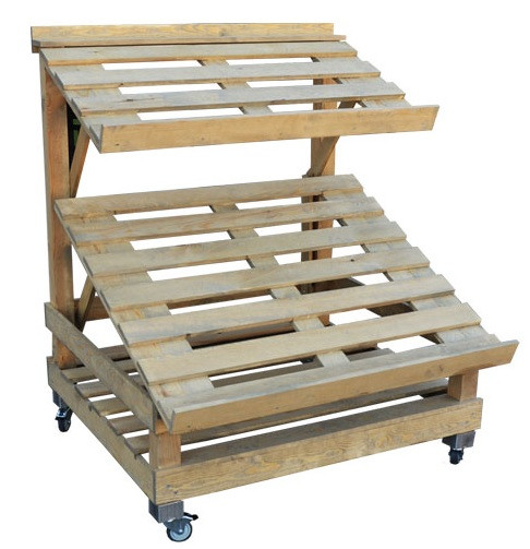 Étal marché bois 2 niveaux orientables : Devis sur Techni-Contact ...