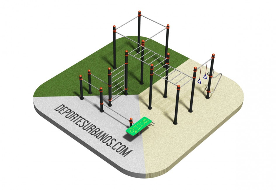 Parc de street calisthénie : Devis sur Techni-Contact - Cage crossfit