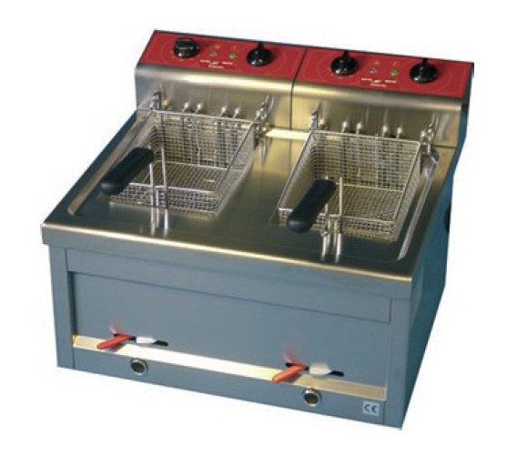 Friteuse professionnelle électrique 2 x 12 L max : Commandez sur Techni ...