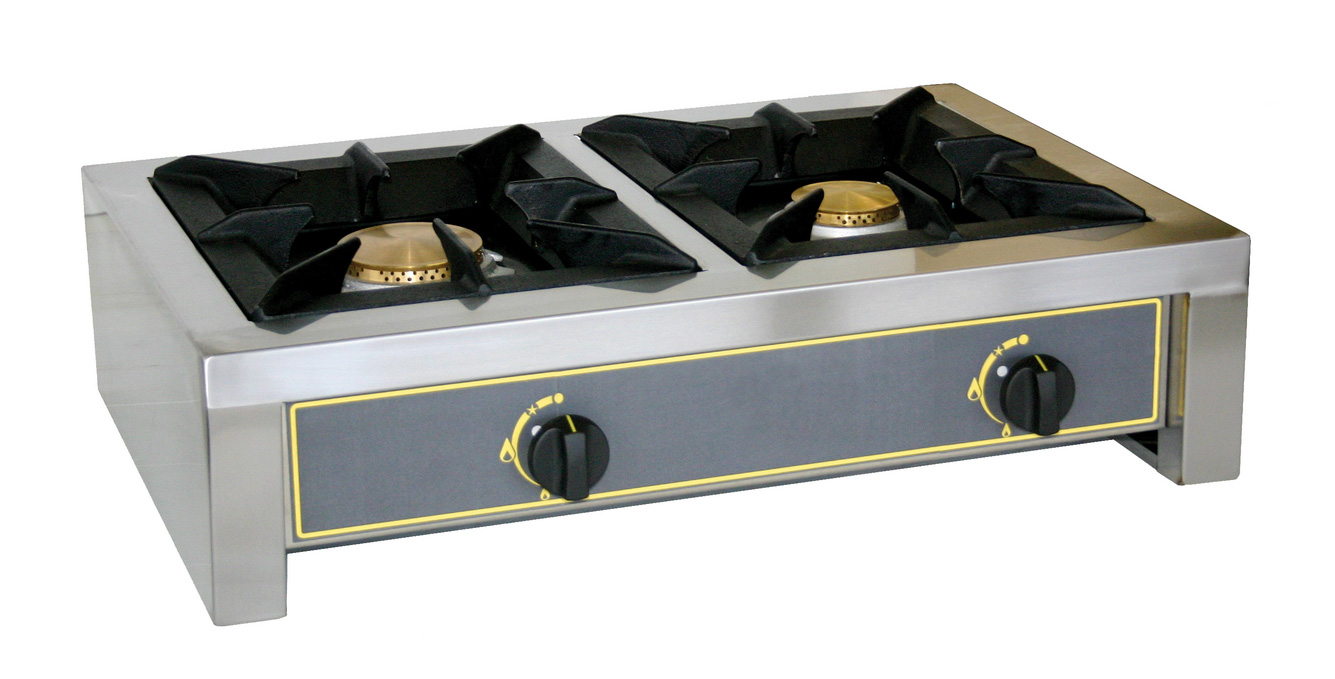 Réchaud à gaz inox à 2 brûleurs : Commandez sur Techni-Contact ...