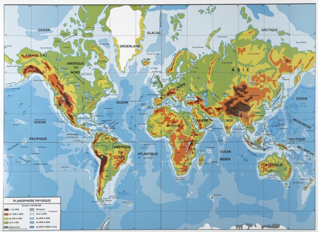 Planisphère physique et politique : Commandez sur Techni-Contact ...