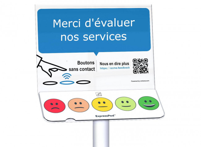 Borne de satisfaction smiley sans contact : Devis sur Techni-Contact ...