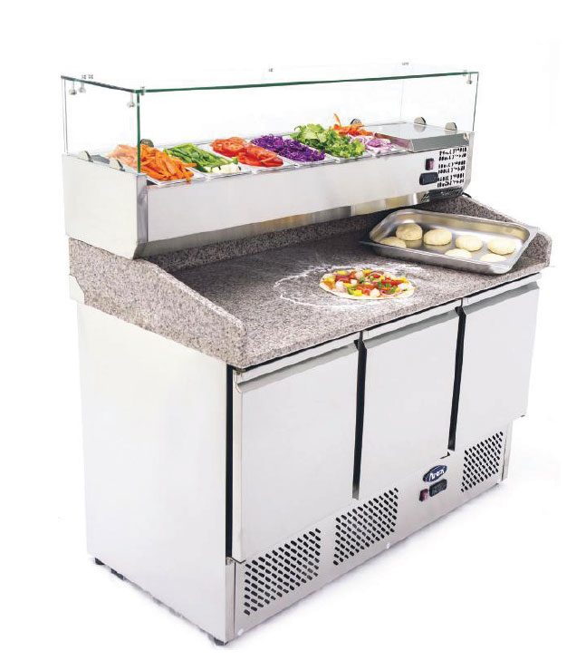 Saladette en inox à 3 portes : Commandez sur Techni-Contact - Table ...