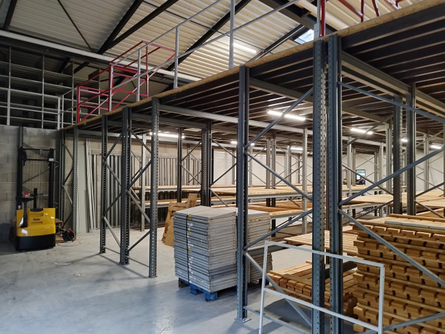 Plate-forme mezzanine de stockage : Devis sur Techni-Contact - Plate-forme sur rayonnages