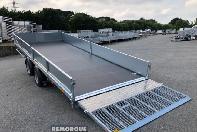 Remorque plateau basculant à 4 roues : Devis sur Techni-Contact ...