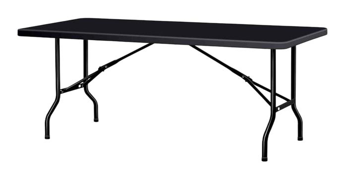 Table pliante polypro noire : Commandez sur Techni-Contact - Table ...