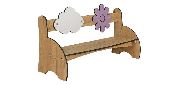 Banc enfant pour collectivité - L 100 cm x P 35 cm - Hauteur assise : 21 ou 30 cm - Dossier ...