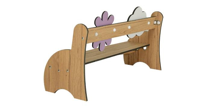 Banc enfant pour collectivité - L 100 cm x P 35 cm - Hauteur assise : 21 ou 30 cm - Dossier ...