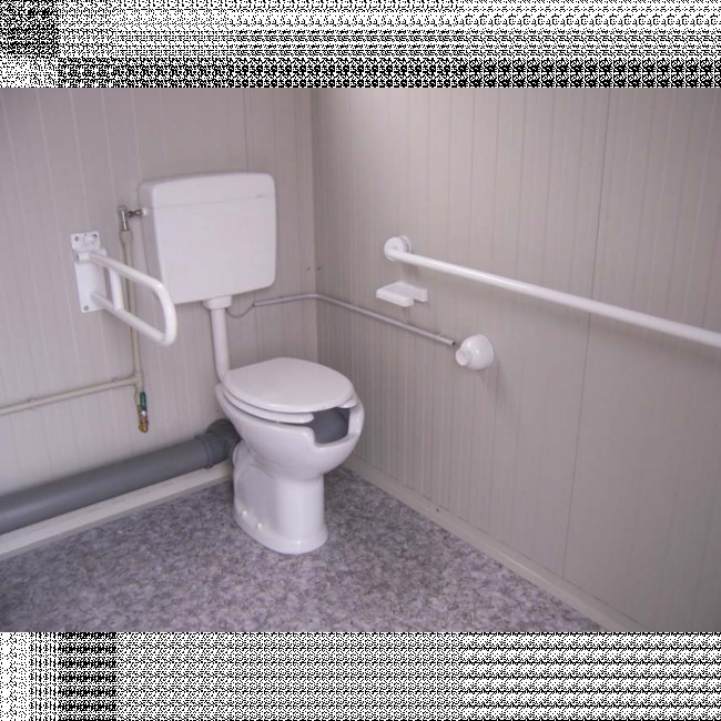 Bloc sanitaire pmr neuf avec wc pmr, lavabo pmr, wc standard et lave ...