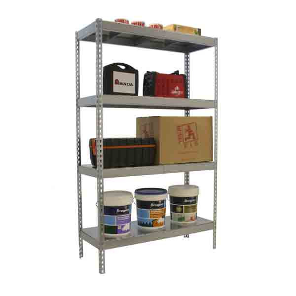 Étagère sans vis 400 Kg par niveaux : Commandez sur Techni-Contact - Étagère ECOFORTE 4 niveaux