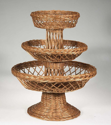 Présentoir en osier rond à 3 étages : Commandez sur Techni-Contact ...