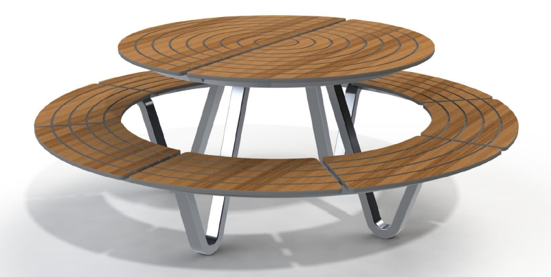 Table pique nique stratifié ronde : Commandez sur Techni-Contact ...