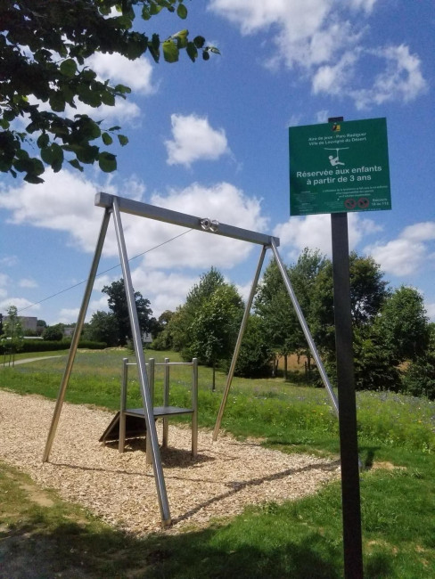 Tyrolienne aire de jeux 20 m - Acier inoxydable : Devis sur Techni-Contact - Tyrolienne pour enfants