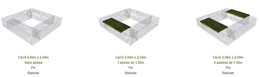 Banc tour d'arbre gabion : Devis sur Techni-Contact - Banc pour gabion