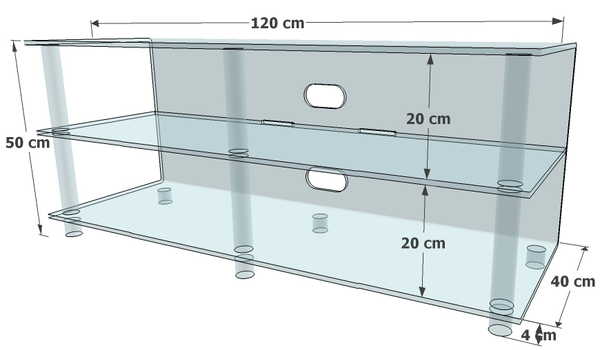 Meuble TV en Plexiglas : Commandez sur Techni-Contact - Banc Tv plexi